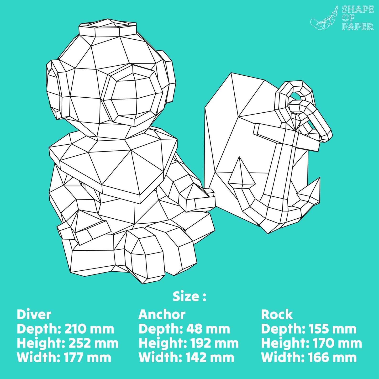 Papercraft Diver in Yoga Meditation Pose Handmade Paper - Etsy