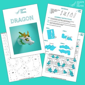 Papercraft Dragon Handmade Paper Sculpture Pepakura 3D - Etsy