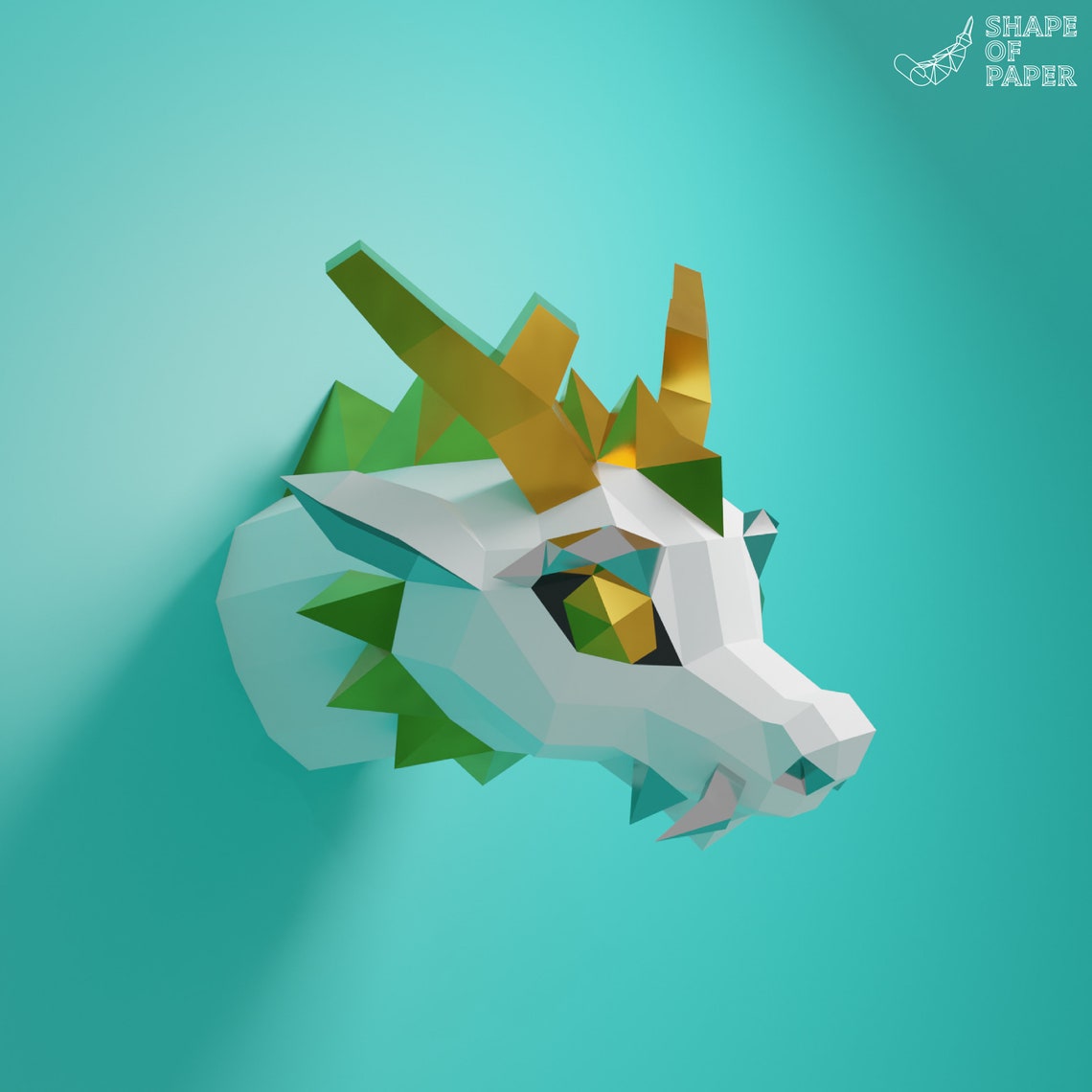 Papercraft Dragon Handmade Paper Sculpture Pepakura 3D - Etsy