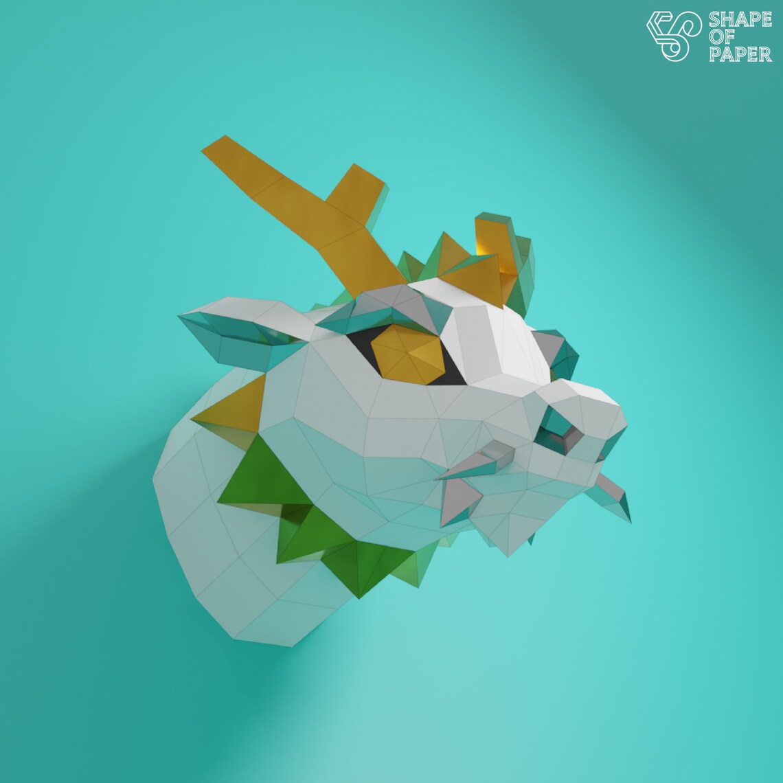 Papercraft Dragon, Handmade, Paper Sculpture, Pepakura, 3D Model, Art ...