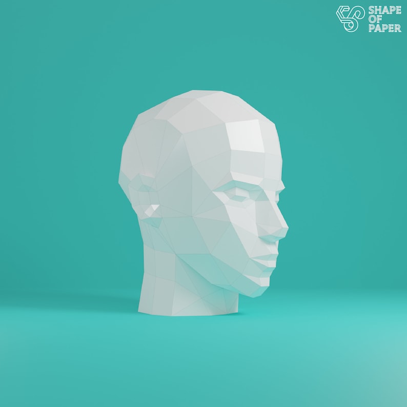 Papercraft Head, Handmade, Paper Sculpture, Pepakura, 3D Model, Art ...