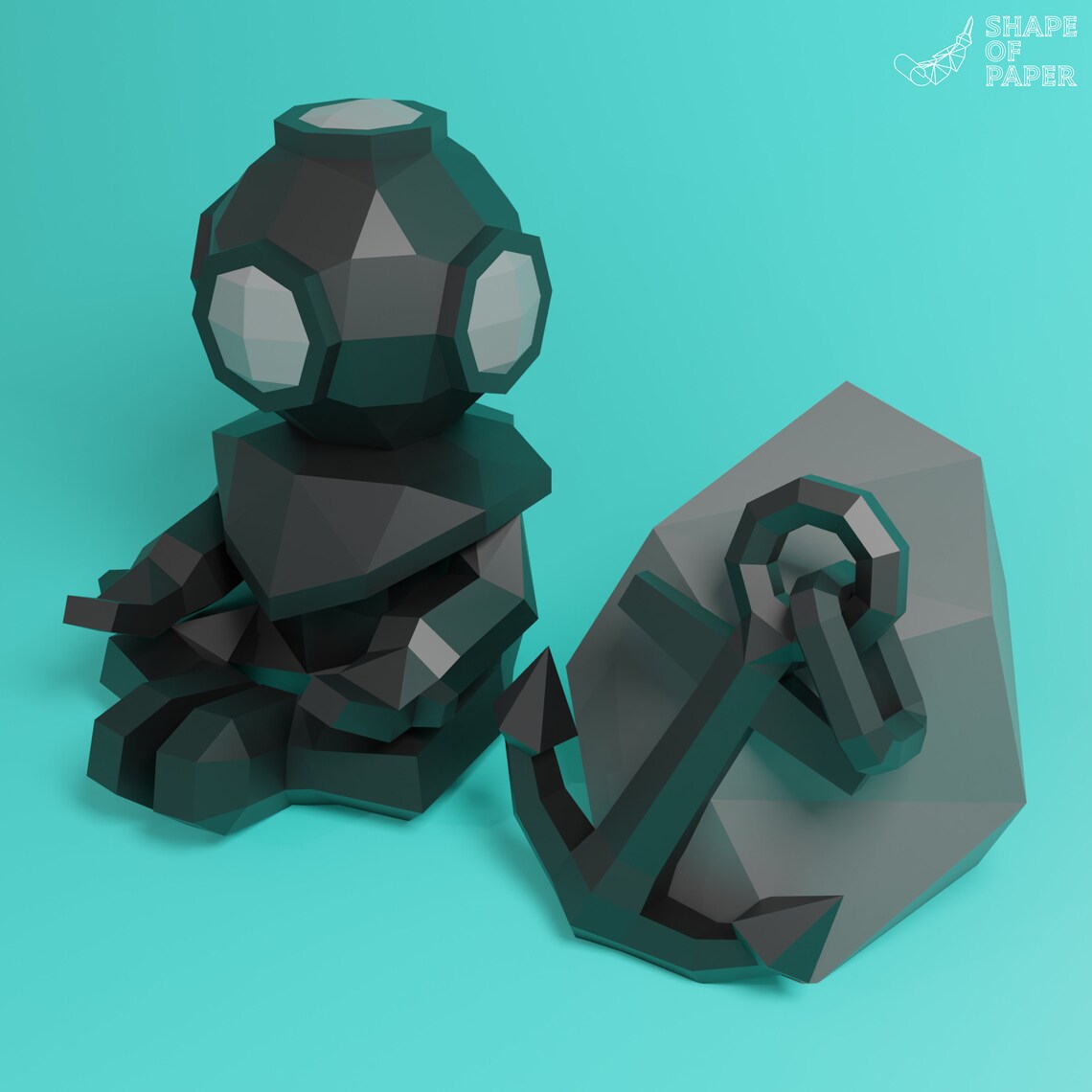 Papercraft Diver in Yoga Meditation Pose Handmade Paper - Etsy