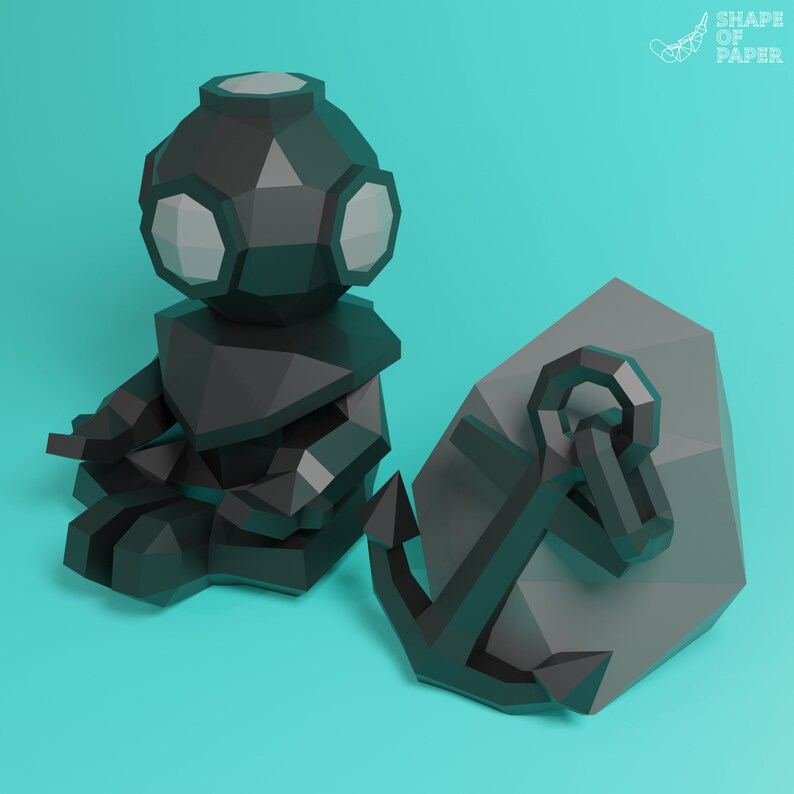 Papercraft Diver in Yoga Meditation Pose Handmade Paper - Etsy