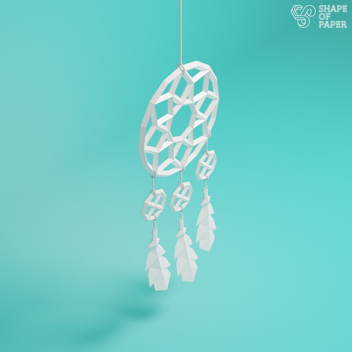 Papercraft Dream Catcher, Handmade, Paper Sculpture, Pepakura, 3D Model ...