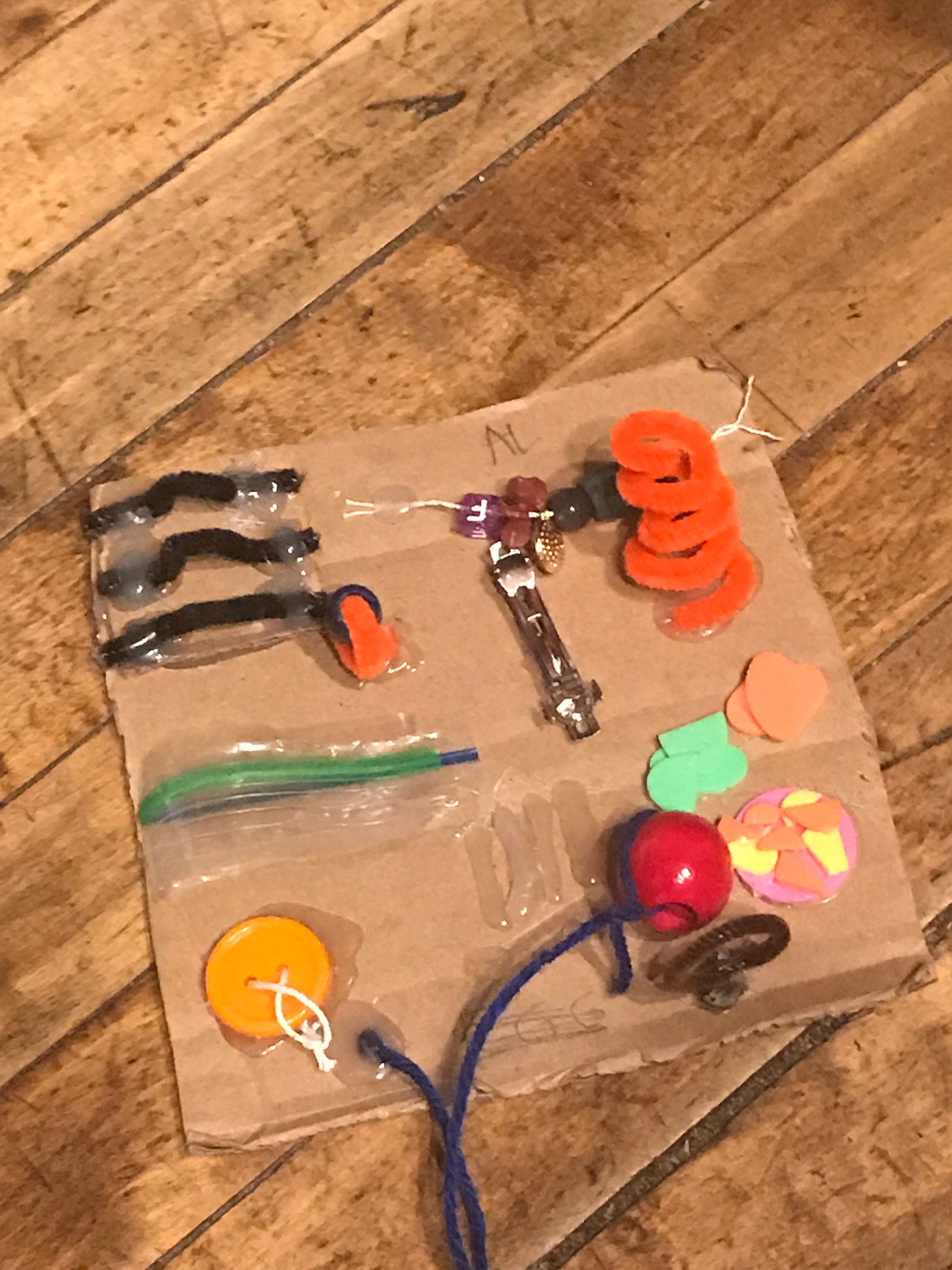 Sensory and Fidget Toy Board Made From Recycled Materials - Etsy