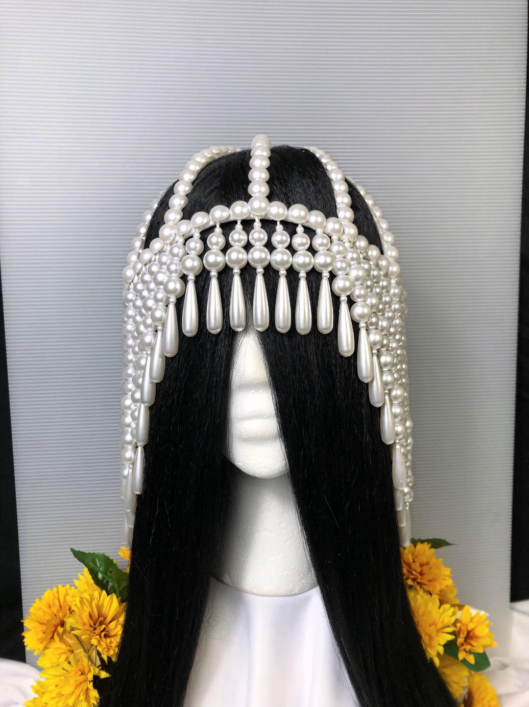 Pearl Bead Headpiece - Etsy