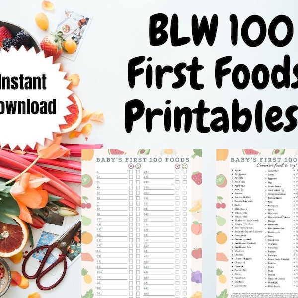 100 First Foods Tracker - Etsy