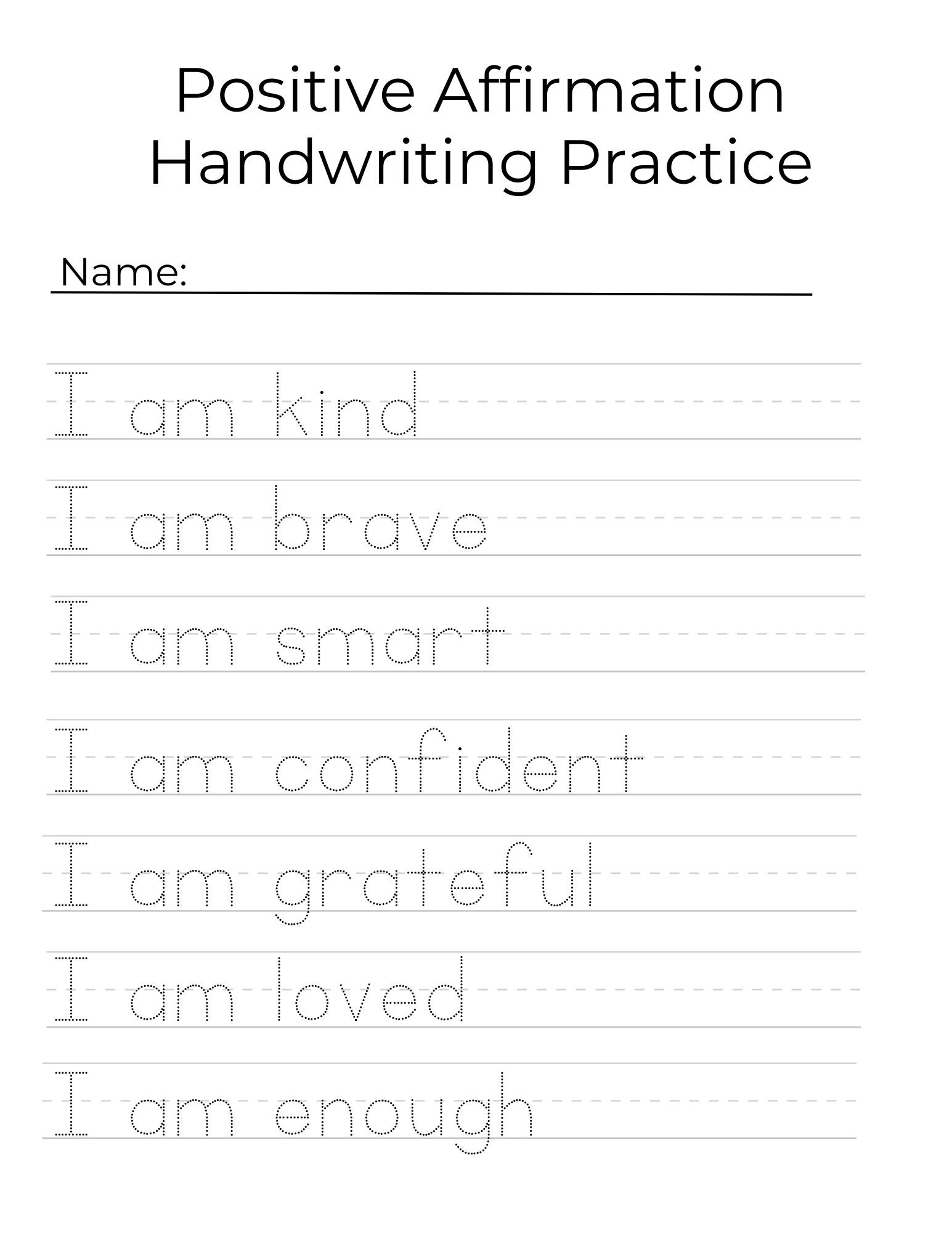 Affirmation Coloring Book and Handwriting Practice Workbook for Kids ...