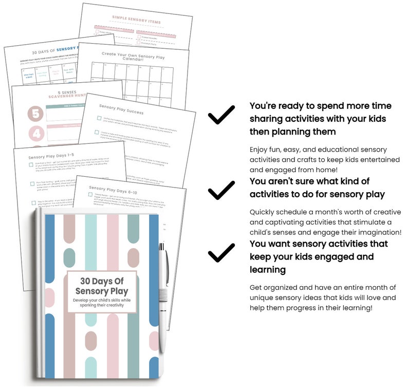 30 Days of Sensory Play Workbook - Fun and Engaging Activities for ...