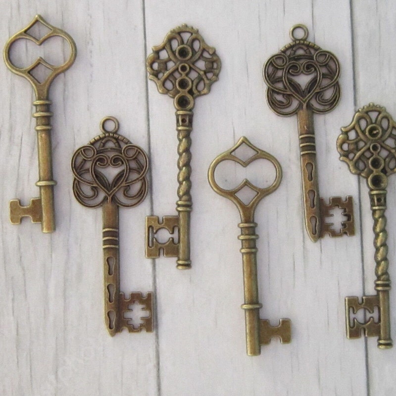 Antique Key Charm - Etsy