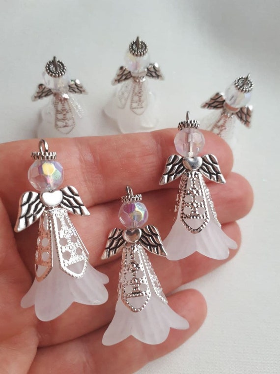 Christmas Angel Guardian Charms Pendants Decoration Fairy - Etsy UK