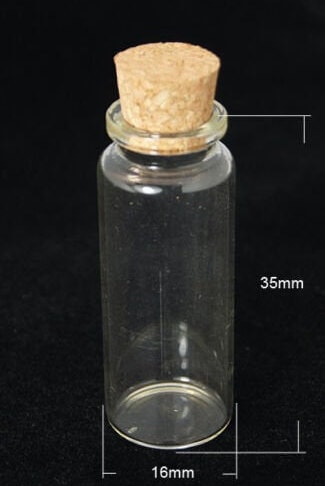 0.6-20 ML Medium Small Mini Cork Stopper Glass Bottles Spell - Etsy UK