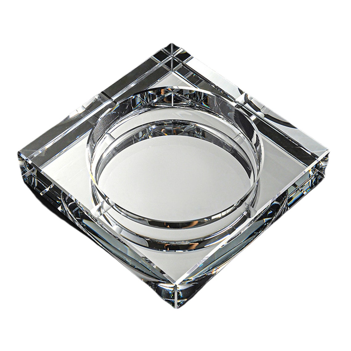 Classy Crystal Glass Ashtray Extra Large - Etsy
