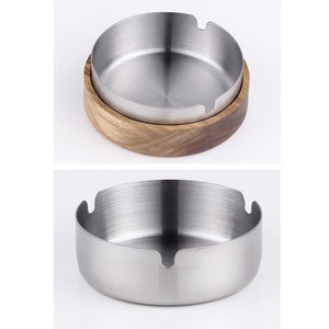 Covered Ashtray With Lid Wooden Acacia Smokeless Ash Tray - Etsy