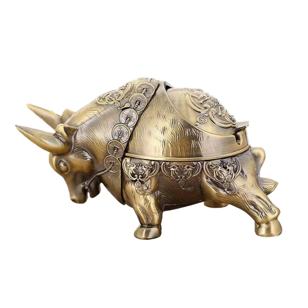 Covered Ashtray Fighting Bull - Etsy