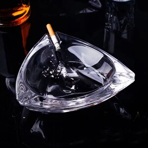 Glass Ashtray Large 6.7 Square Triangle - Etsy