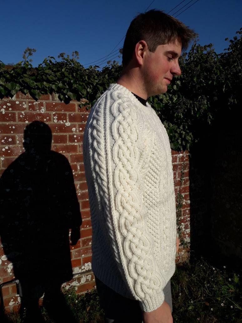 Man's Aran Jumper - Etsy UK