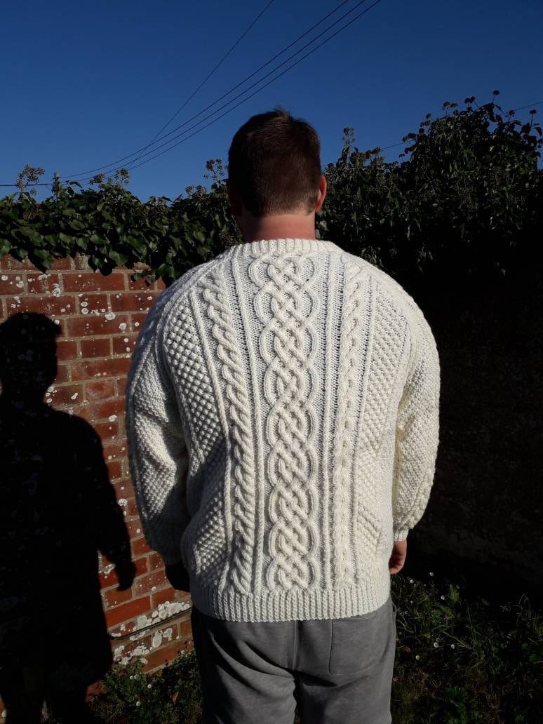 Man's Aran Jumper - Etsy UK