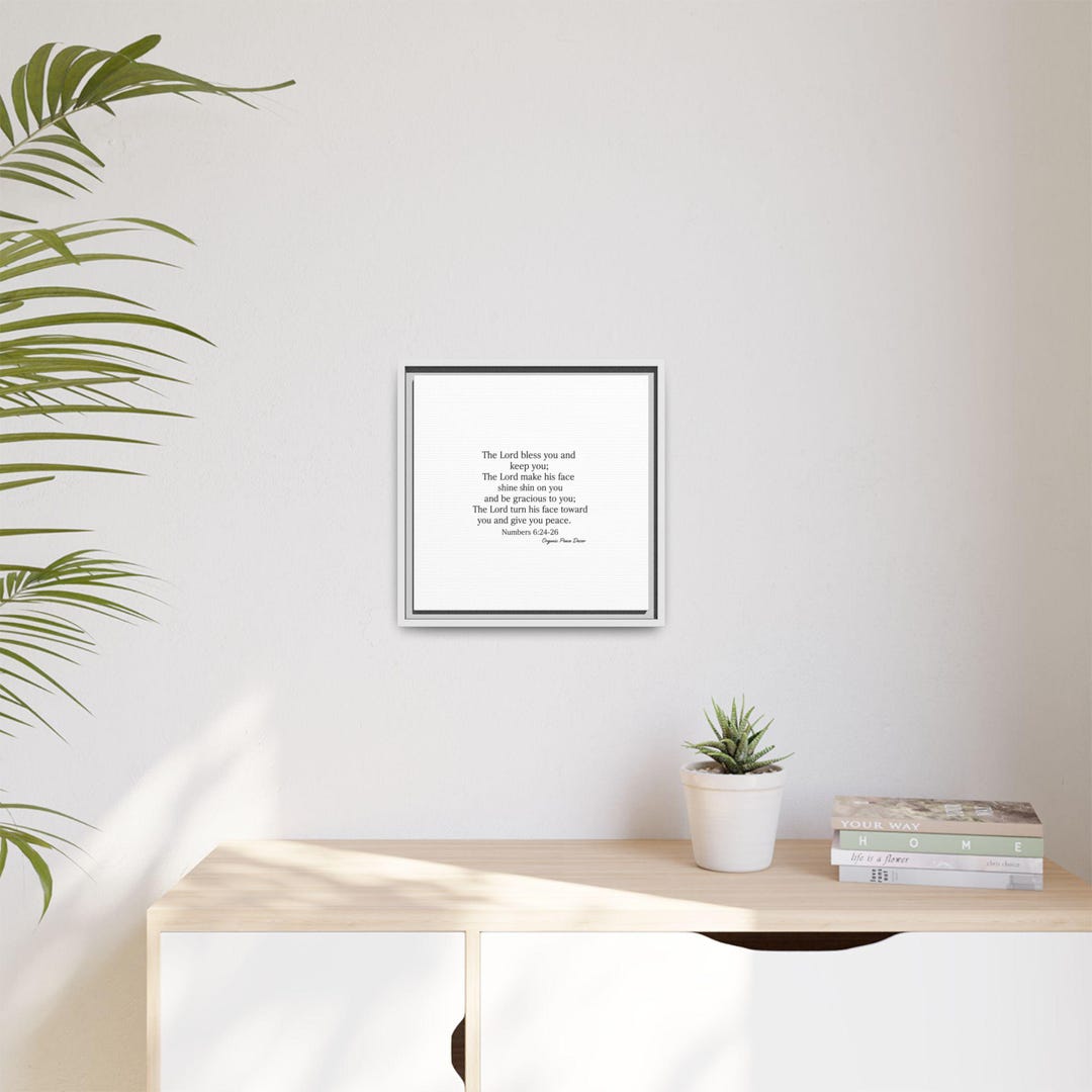 Numbers 6:24-26 Scripture Print Matte Canvas Framed | Religious Wall ...