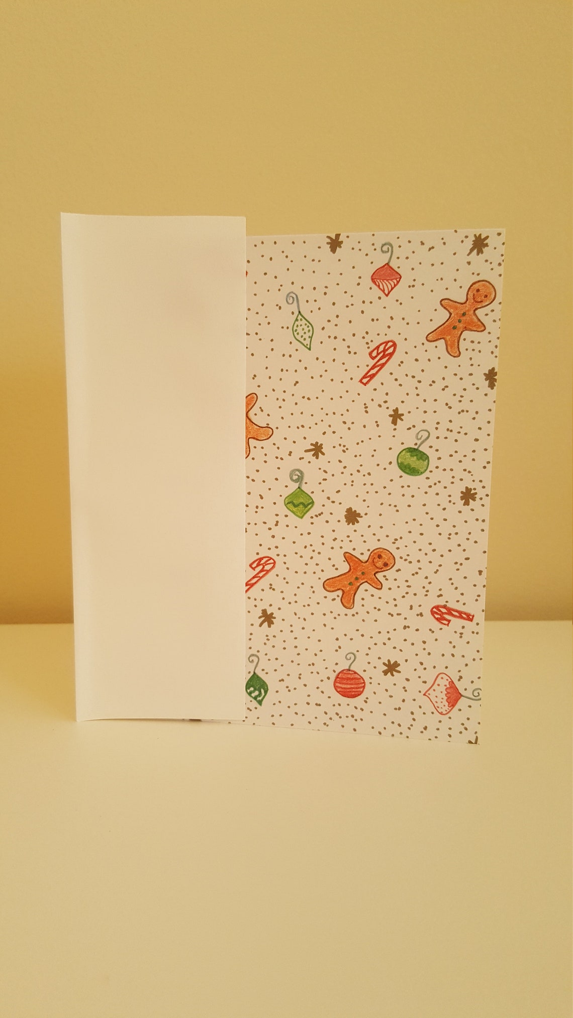 Gingerbread Card, Ornament Card, Holiday Card, Christmas Card, Cute ...