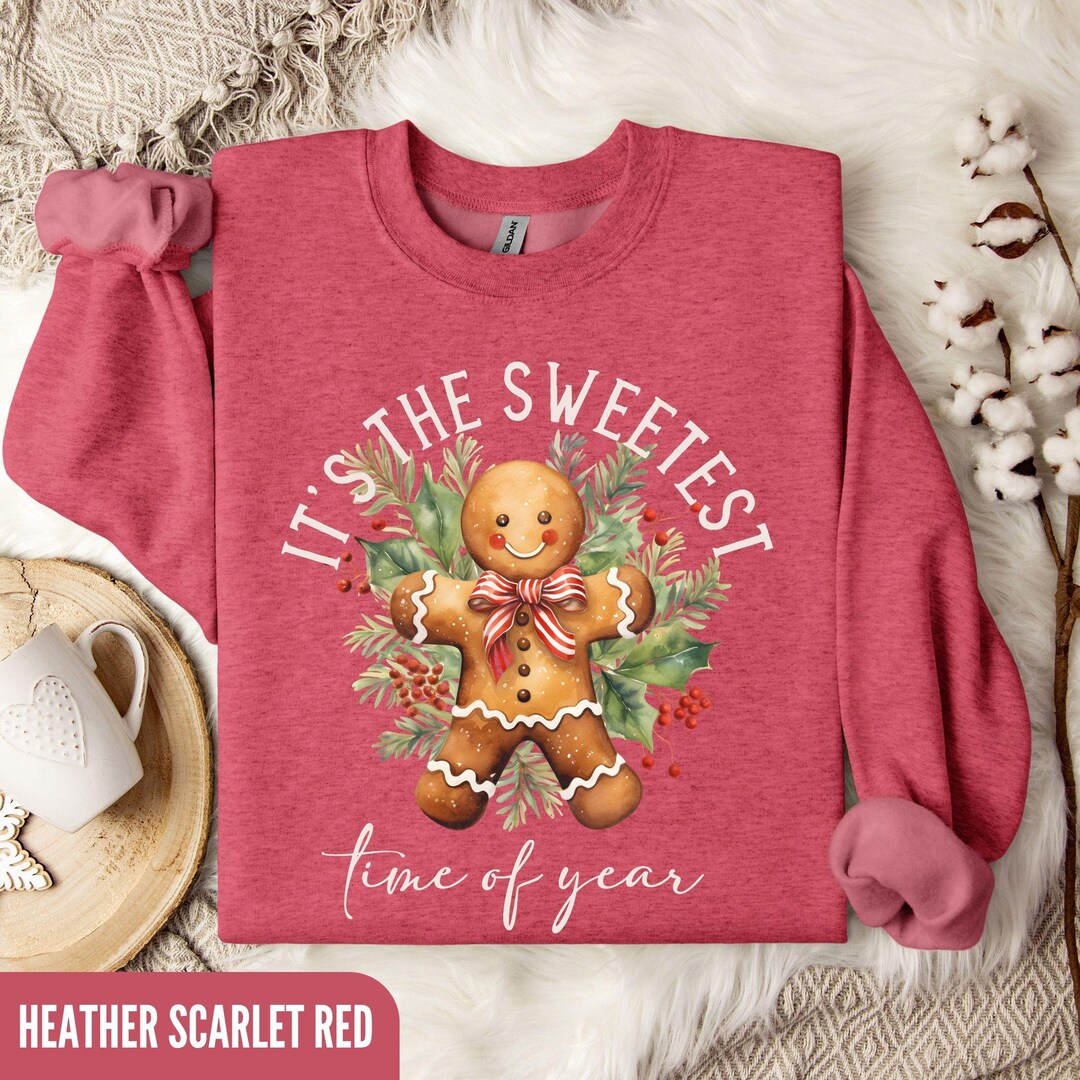 Gingerbread Man Sweatshirt Womens, Christmas Baker Gift, Crewneck ...
