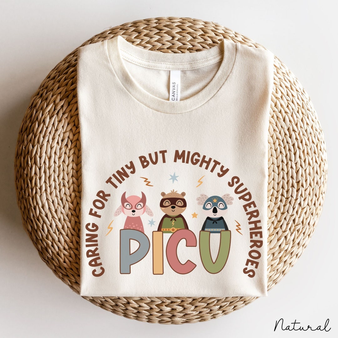 PICU Nurse Shirt: Superhero Animals, Pediatric ICU Crewneck - Etsy