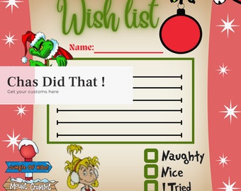 Grinch Wish List - Etsy