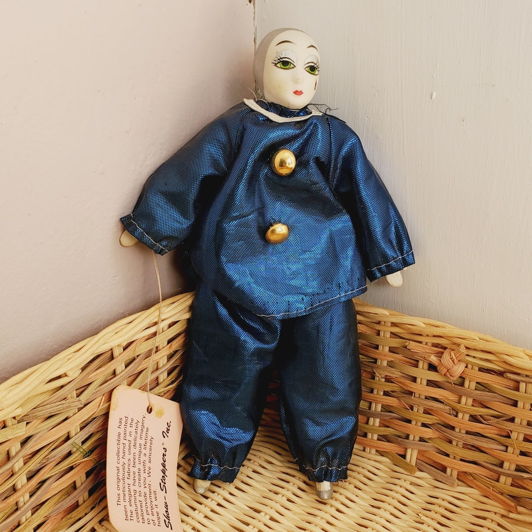 JESTER in Blue, Vintage Clown Collection, Ornament, Decoration, Doll ...