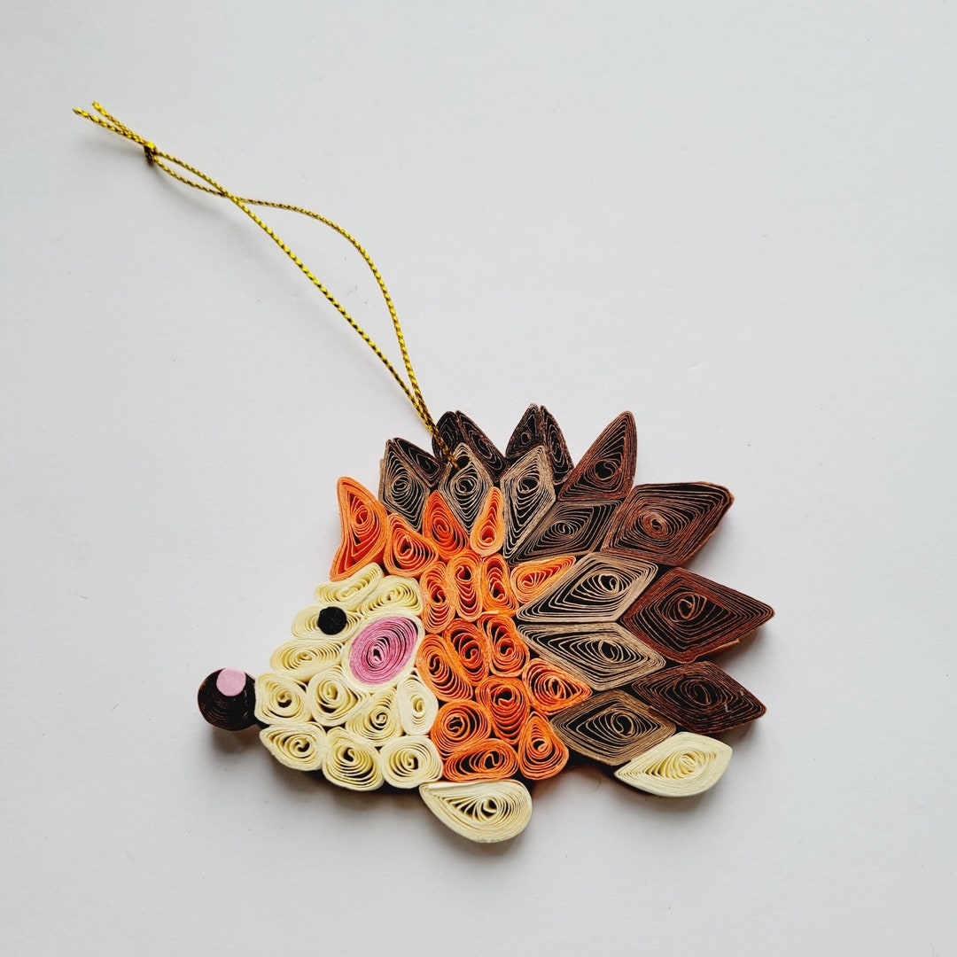 QUILLED Paper HEDGEHOG Ornament, Cute Decoration, Paper Craft, Wall ...