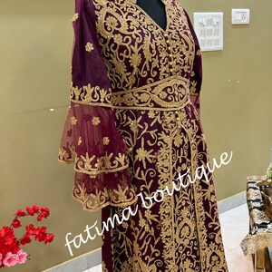 Sale Royal Fashion Ethnic Wear Moroccan Dubai Bedded Kaftan Abaya Party ...