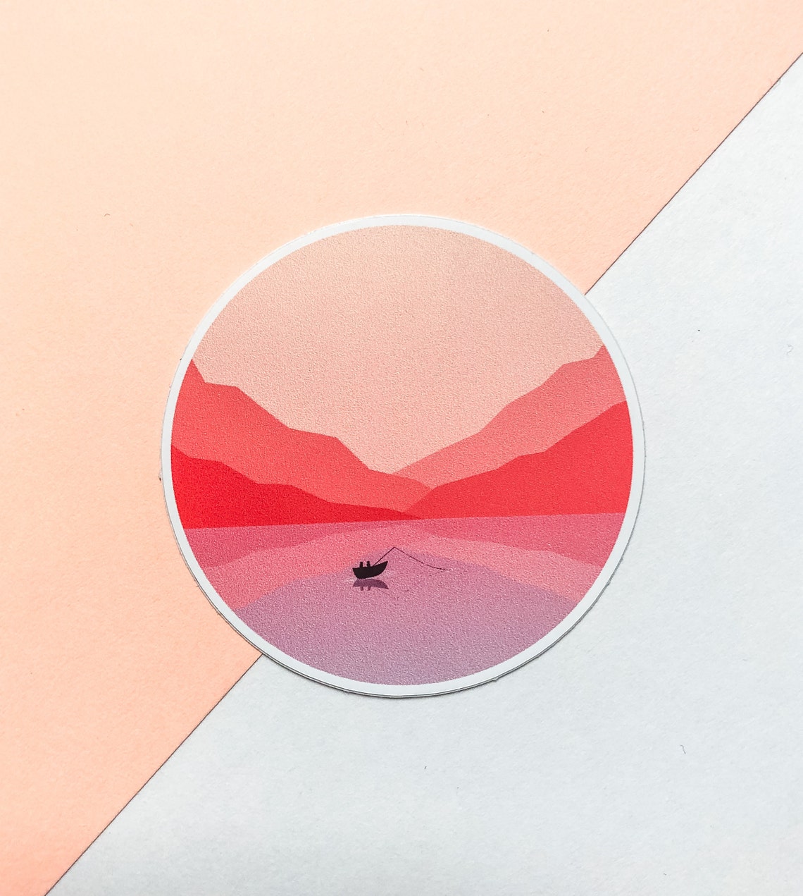 Sunset Lake Sticker Vinyl Sticker Impermeable Landscape | Etsy