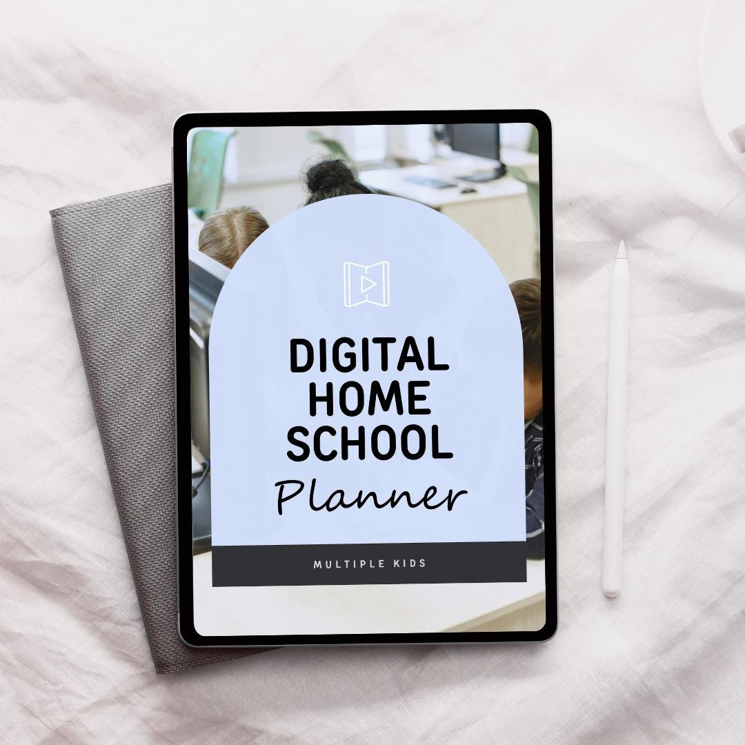 Homeschool Planner | Digital Organizer for Multiple Kids (printable PDF ...