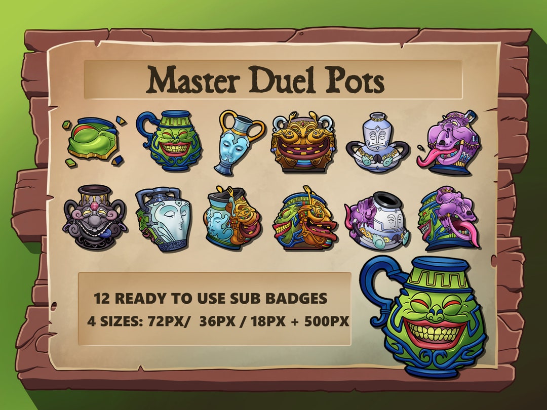 Yugioh Pot Sub / Bit Badges for Twitch - Card Game Anime Monster Dual ...