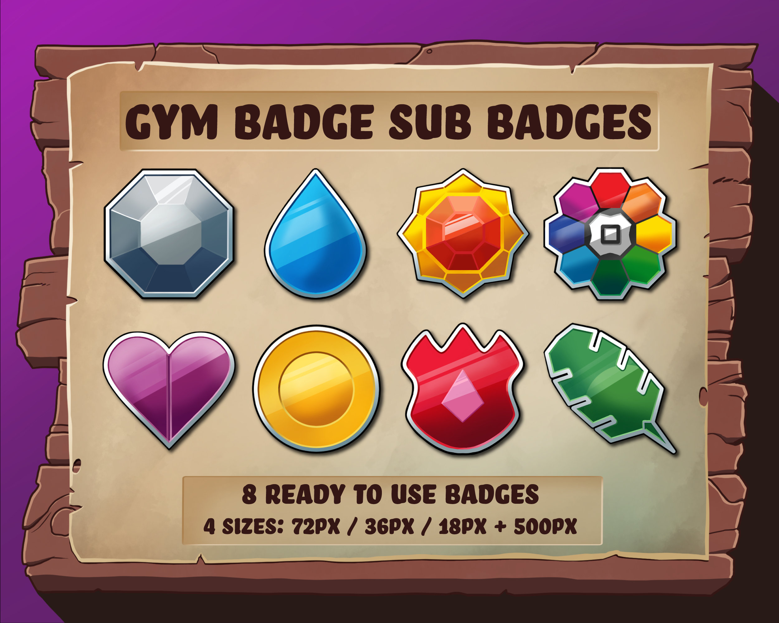 Kanto Twitch Badges - Sub / Bit Badges Indigo League Gym Badges - Etsy