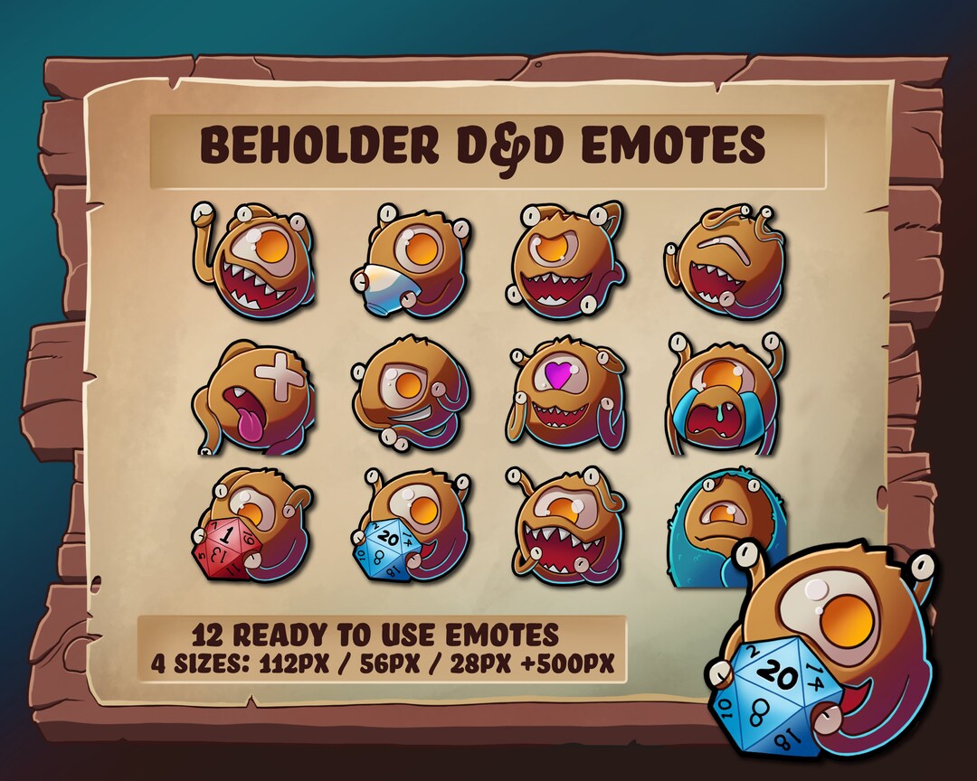 Dnd Beholder Emotes for Twitch and Discord - Dungeons and Dragons ...