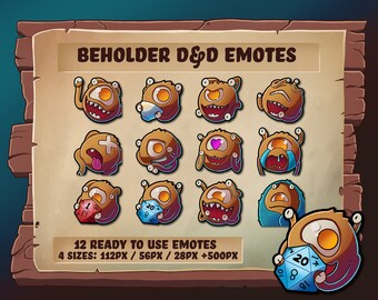Dungeons and Dragons Emotes / D&D Set for Twitch and Discord / Nat20 ...