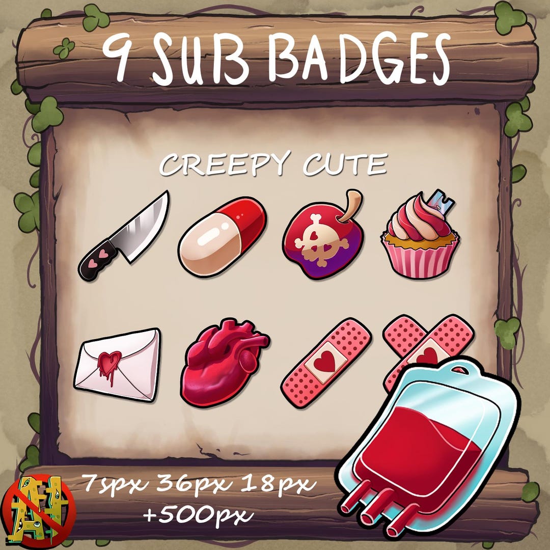 Creepy Halloween Sub Badges – Horror Twitch Emotes - Etsy