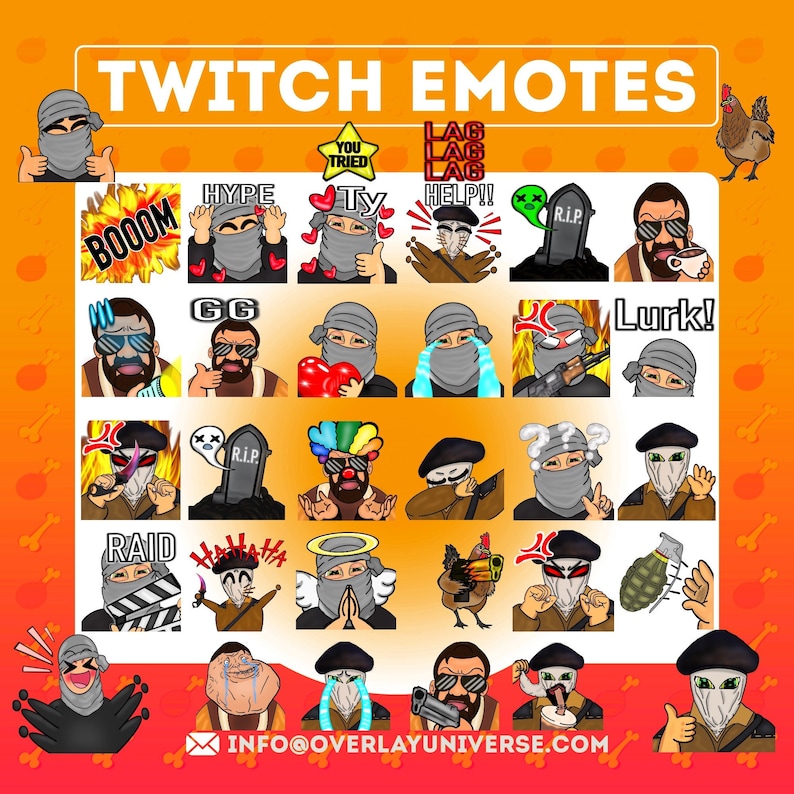 Counter Strike Twitch Emote Bundle - Etsy