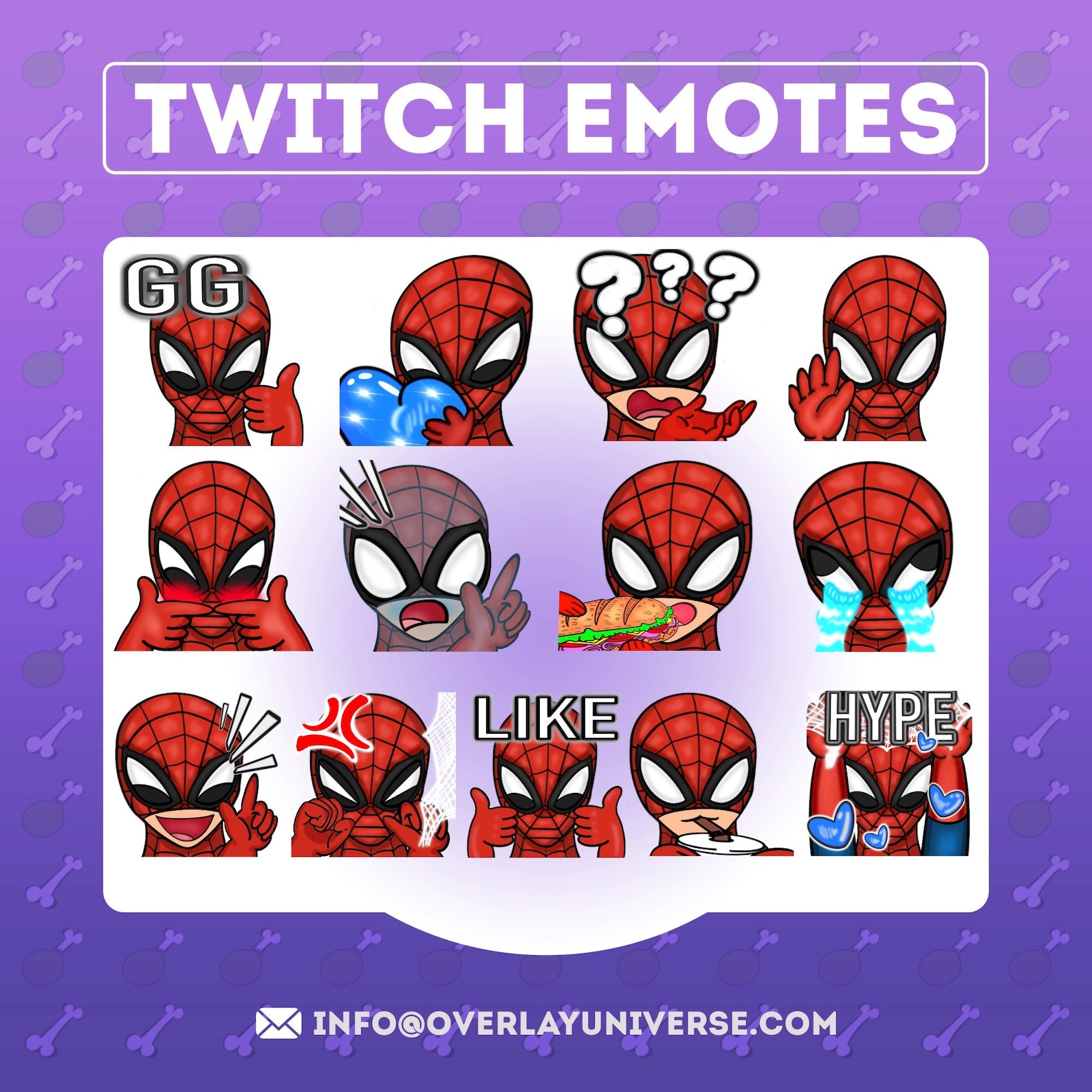 Chibi Spider-man Twitch Emotes - Etsy