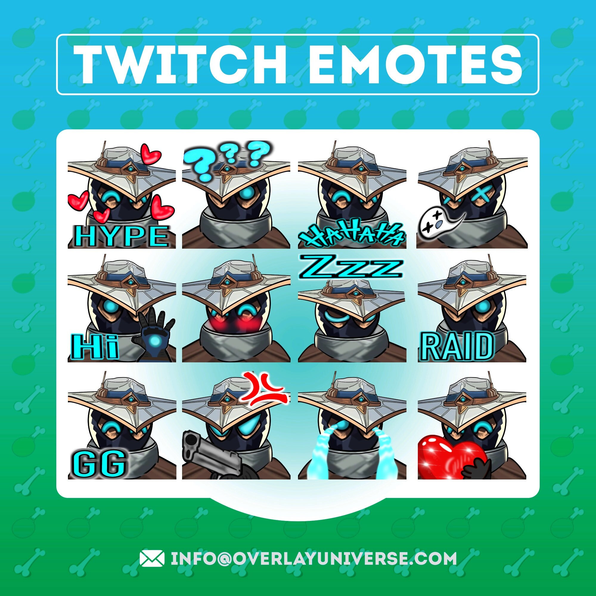 Chibi Cypher Valorant Twitch Emotes - Etsy