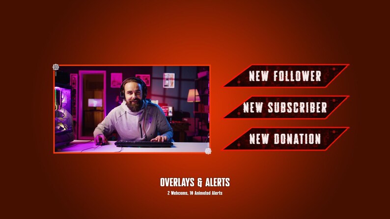 Animated Battlefield Stream Overlay Package: Twitch, Youtube, Facebook ...