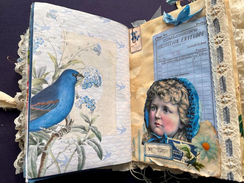 Handmade Junk Journal, Vintage Style - Etsy