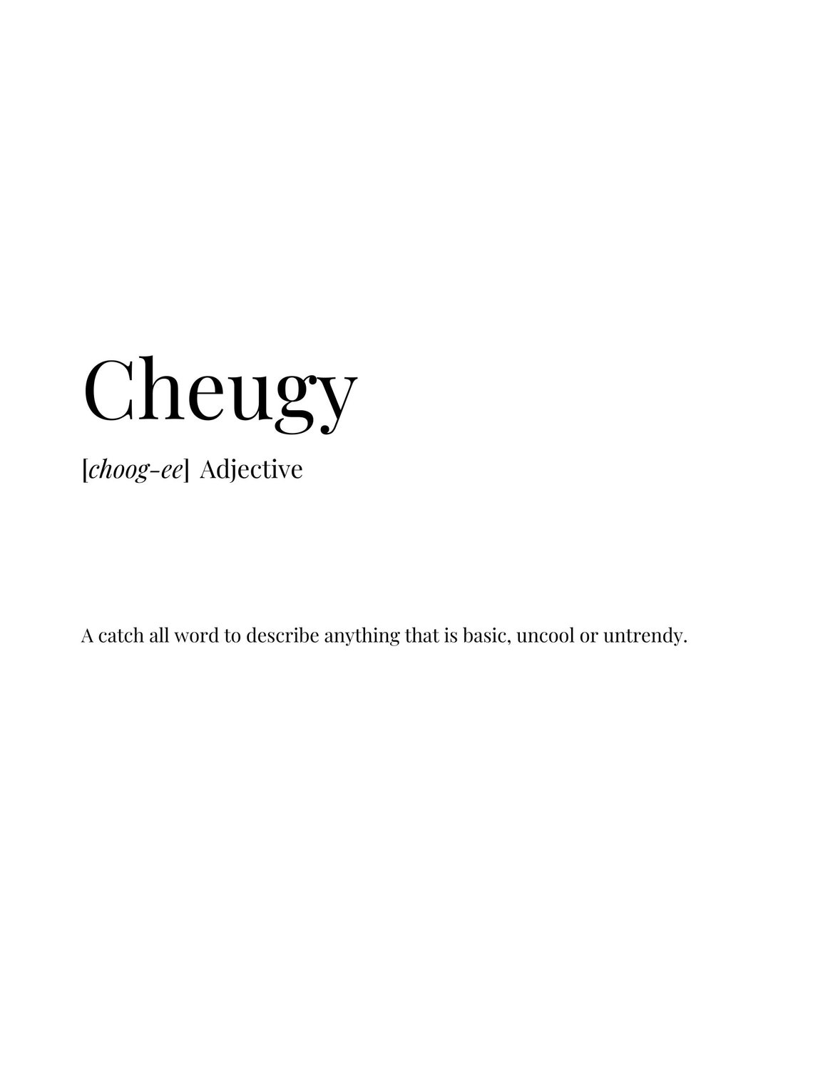 Tiktok Cheugy Definition Digital Print Gallery Wall, Printable Art ...