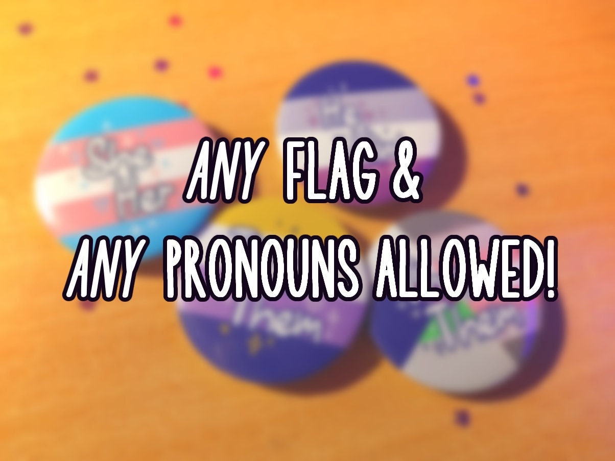 Custom 1.75 LGBTQ Pronoun Pin Buttons Lesbian Gay - Etsy Canada