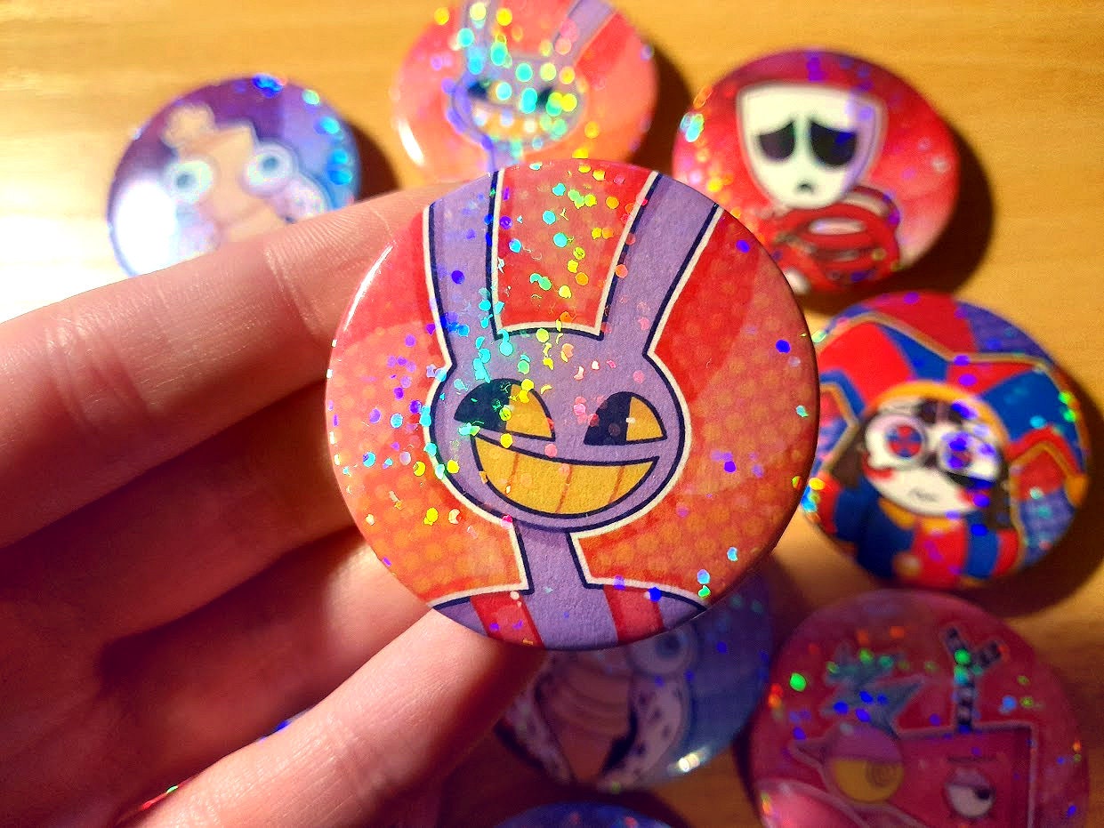 The Amazing Digital Circus Holographic 1.75" Pin Buttons - Etsy