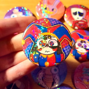 The Amazing Digital Circus Holographic 1.75" Pin Buttons - Etsy