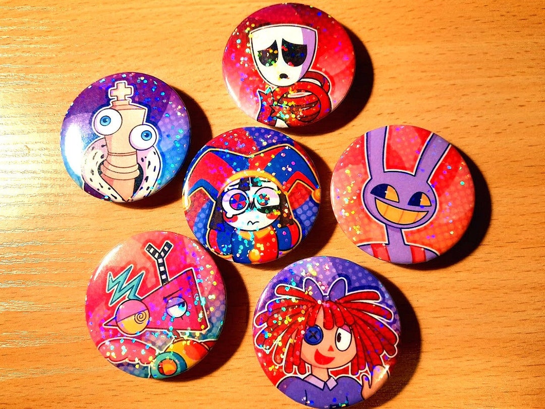 The Amazing Digital Circus Holographic 1.75" Pin Buttons - Etsy