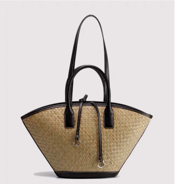 Large Straw Tote Bag Large Capacity Handmade Beach Bag Woven - Etsy