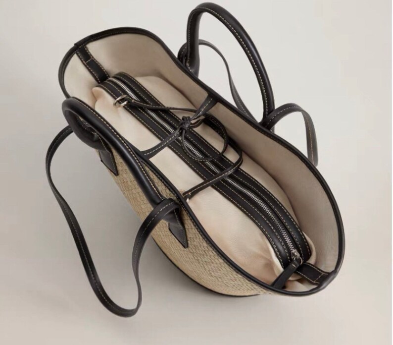 Large Straw Tote Bag Large Capacity Handmade Beach Bag Woven - Etsy