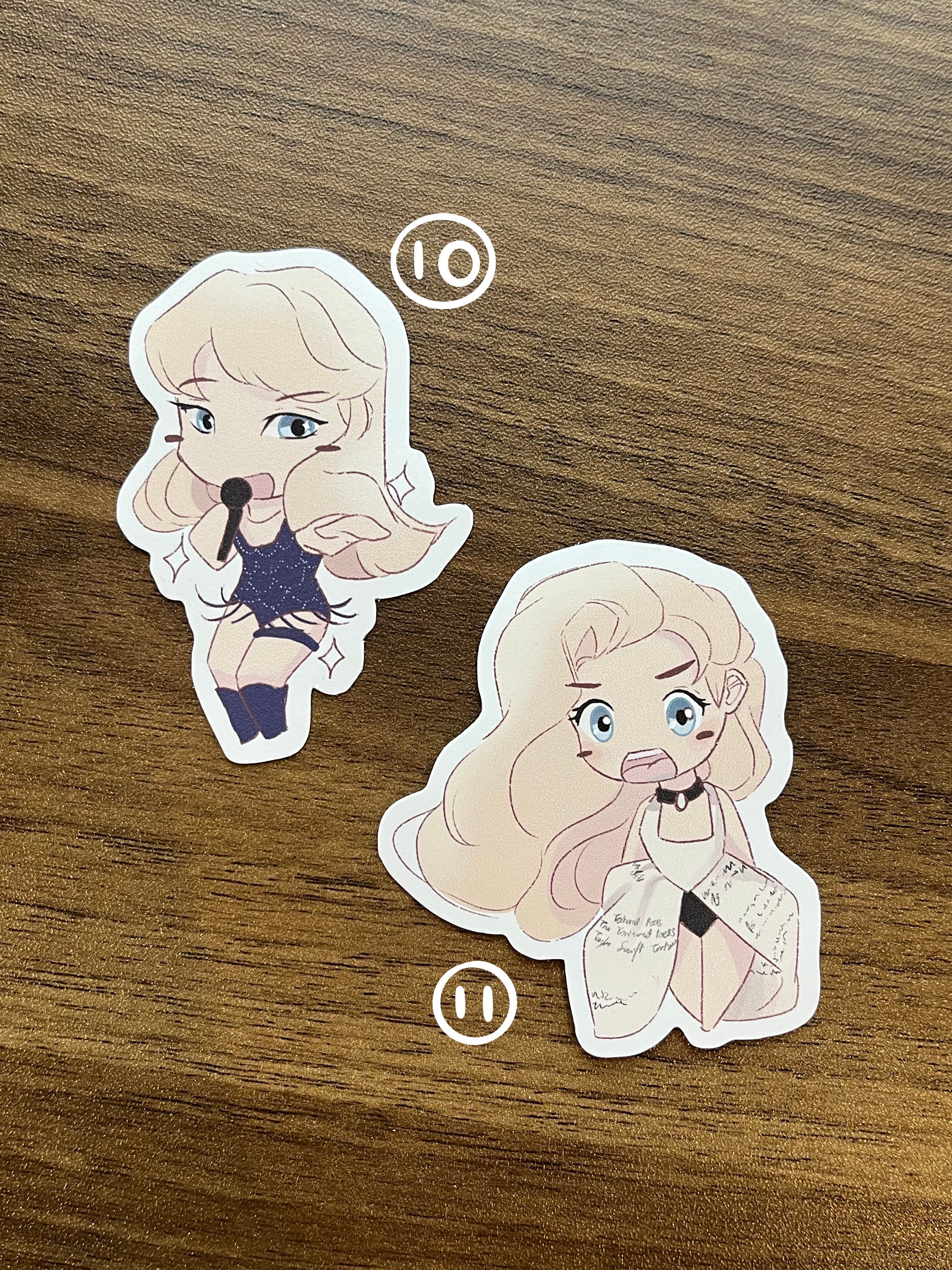Chibi Sticker Pack - Vinyl Decals for Fans, Illustrated and Handmade ...